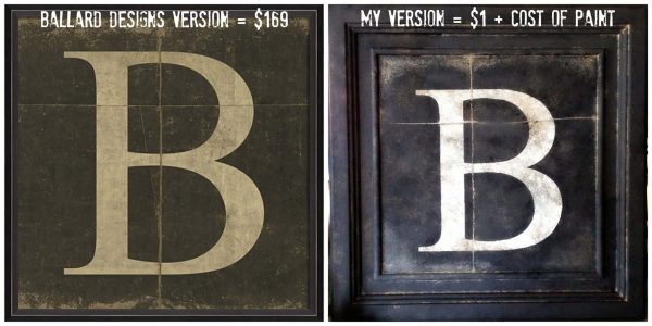 Ballard Designs DIY Monogram Art