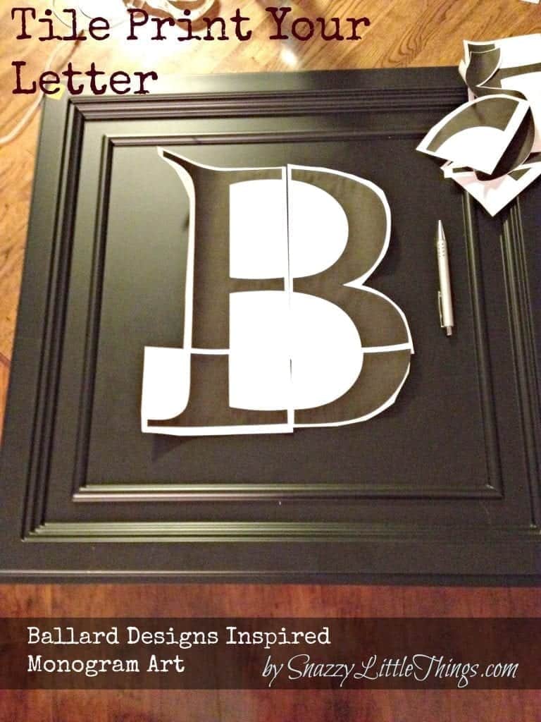 Ballard Designs DIY Monogram Art