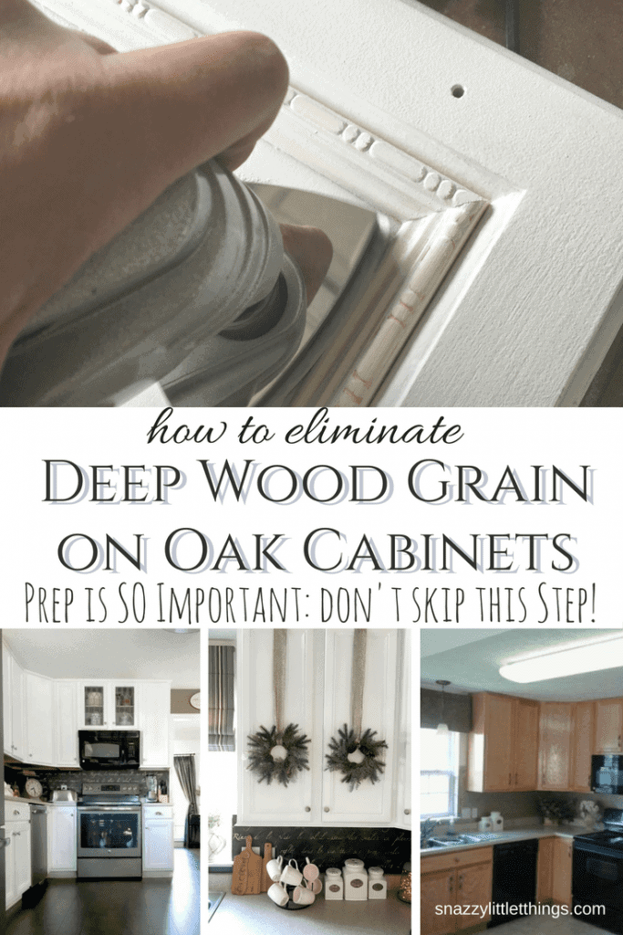 Remove Grain from Oak Cabinets