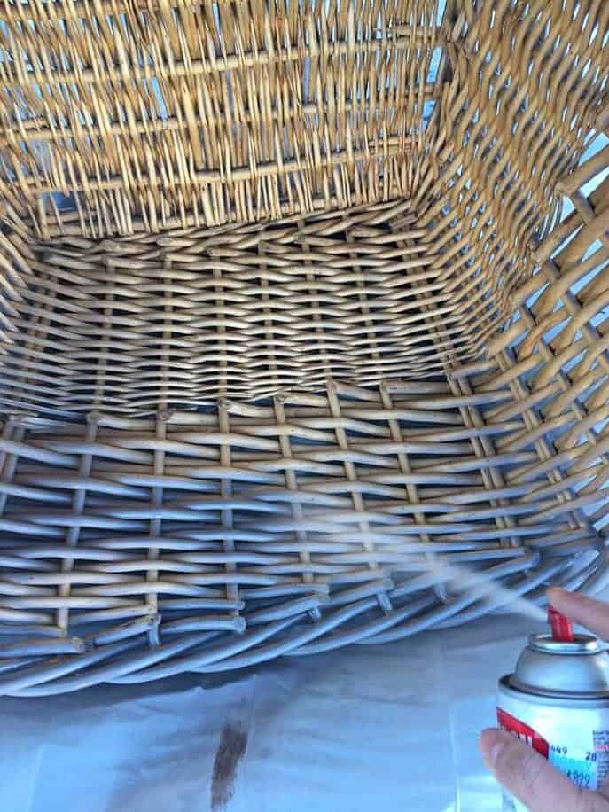 Easy Wicker Basket Makeover with Paint