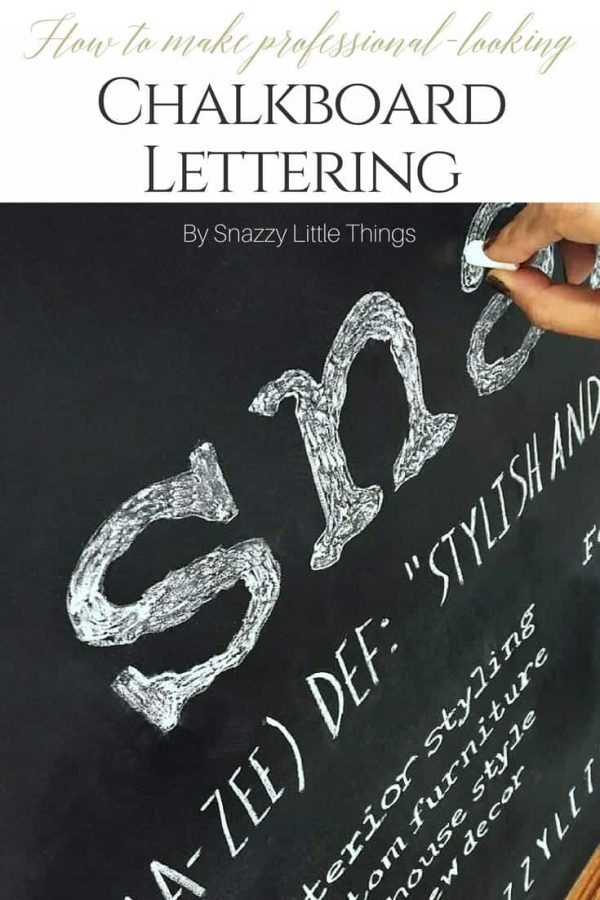 How to Make Chalkboard Lettering