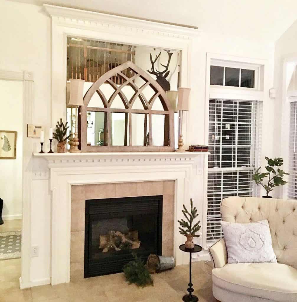 Mantel Makeover with Paint