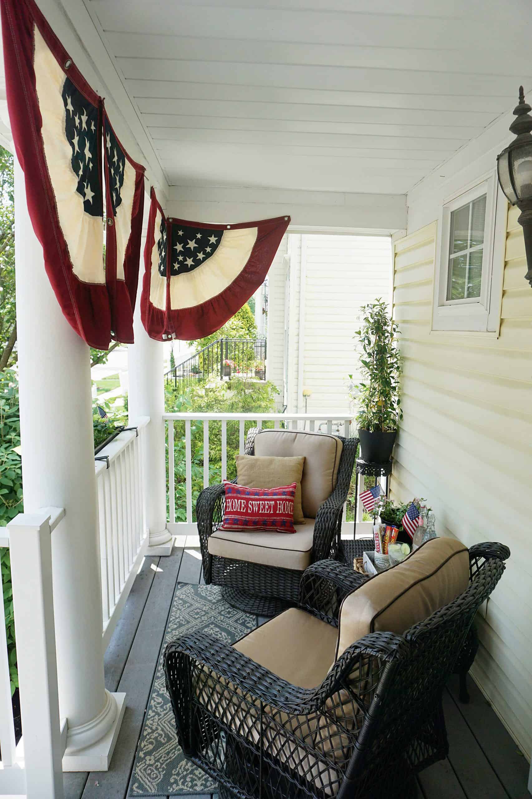 Patriotic Front Porch for Summer